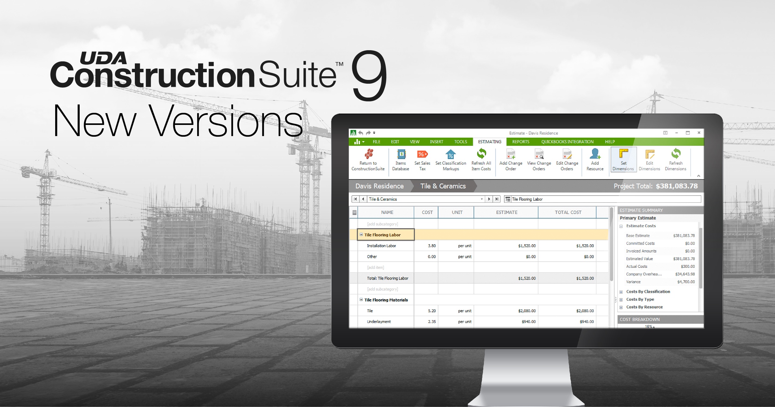UDA Offers New Specialized Versions of ConstructionSuite